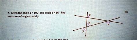SOLVED Glven The Angle 0 100 And Angle Measures Of Angles Andy Find