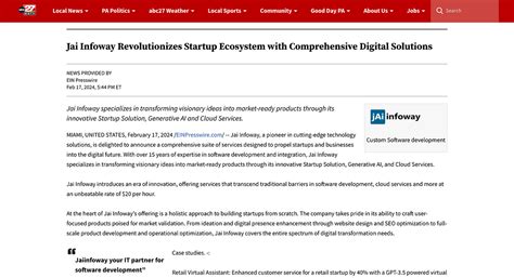 jai infoway revolutionizes startup ecosystem with comprehensive digital