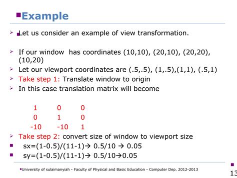 Window To Viewport Transformation Ppt 3 D Graphics Computer Software And Applications