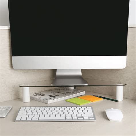 Tri Glass Monitor Riser Adjustable And Durable Dannys