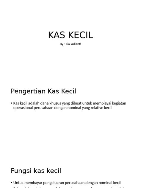 Kas Kecil Pdf