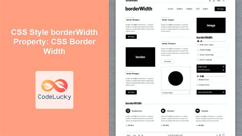 css style borderwidth property css border width codelucky