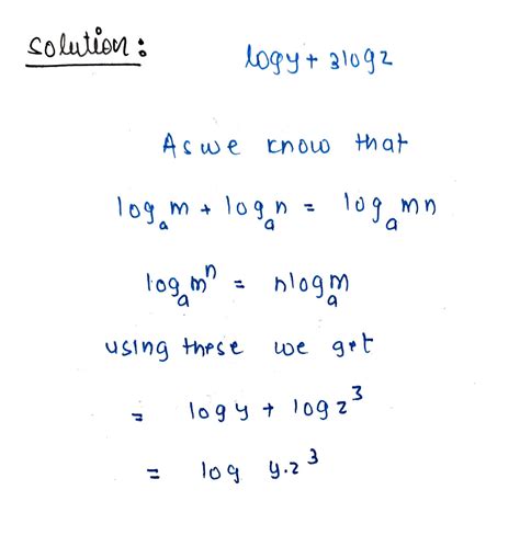 Solved Use Properties Of Logarithms To Condense The Logarithmic