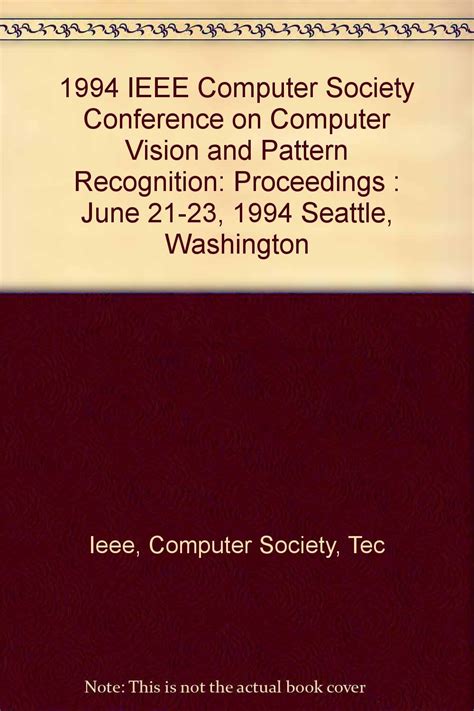Buy 1994 Ieee Computer Society Conference On Computer Vision And Pattern Recognition