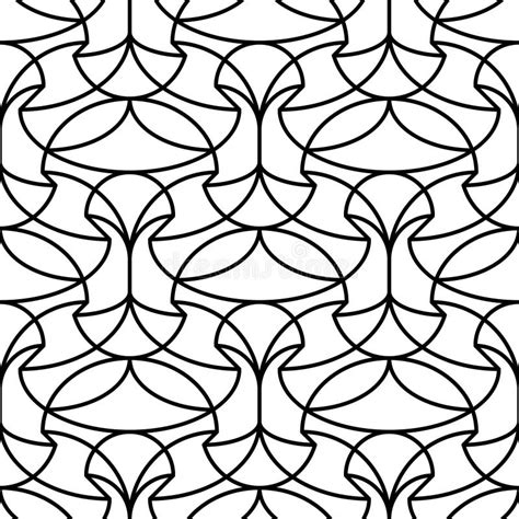 Seamless Geometric Pattern With Curved Lines Vector Art Stock Vector Illustration Of Curly