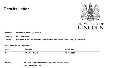 Polina Iordanova On Linkedin I Am Delighted To Announce That I Am Graduating With First Class