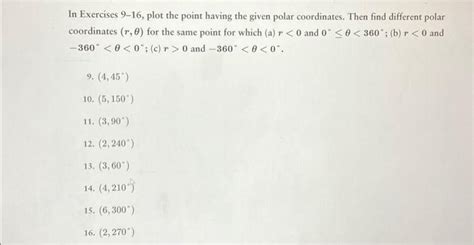 solved in exercises 9 16 plot the point having the given