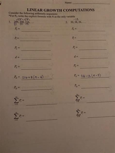 Solved Linear Growth Computations Consider The Following