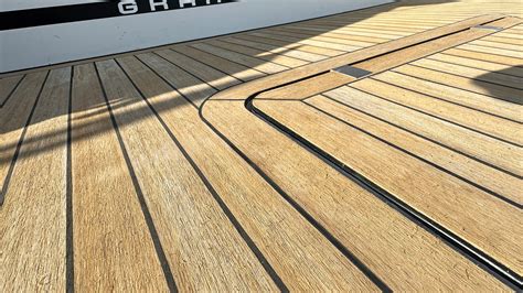 Synthetic Teak Decking Center Console Custom Boat Flooring Options By