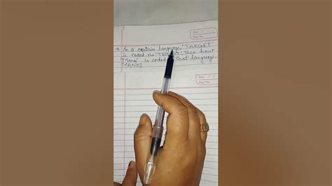 Sainik School Class Vi Intelligence Ch 4 Coding Decoding Youtube