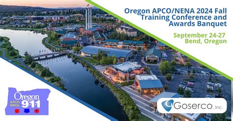Oregon APCO NENA 2024 Fall Training Conference And Awards Banquet