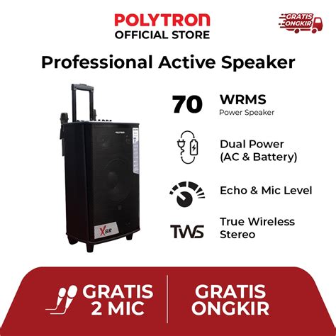 Jual Polytron Speaker Aktif Portable Pas Pro10f7 Shopee Indonesia