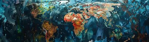 A Vibrant Abstract World Map Showcasing Colorful Continents And Oceans Perfect For Education And