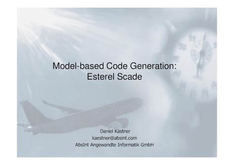 Pdf Model Based Code Generation Esterel Scade · Model Based Software