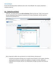 CIS U LabReport Cannizzaro Docx Unit Lab Report Answer The Following Question Related To