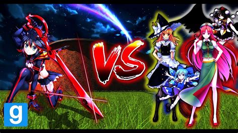 Ryuko Matoi VS Anime Magical Girls Gmod AI Epic Battle YouTube
