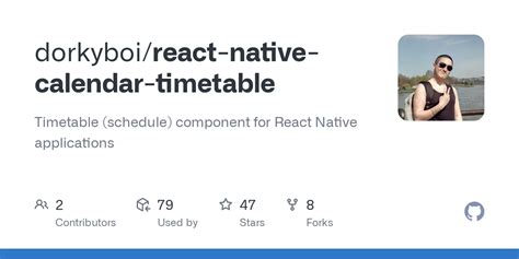 Github Dorkyboi React Native Calendar Timetable Timetable Schedule