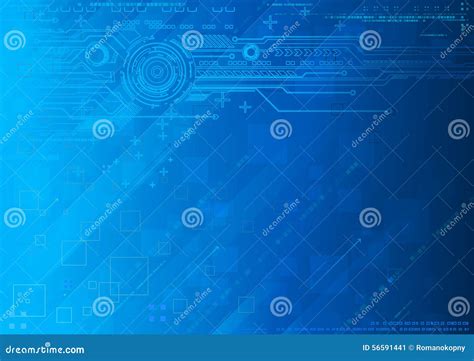 Tech Background Stock Vector Illustration Of Cyberspace 56591441