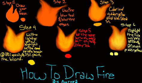 How To Draw Fire Tutorial By LunaAdelaide On DeviantArt