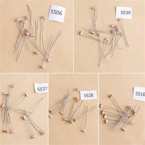 5 Types 50 Pcs Photoresistor Dependent Light Resis Grandado