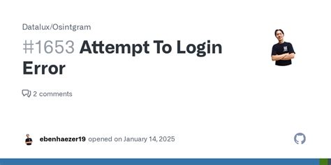 Attempt To Login Error · Issue 1653 · Dataluxosintgram · Github