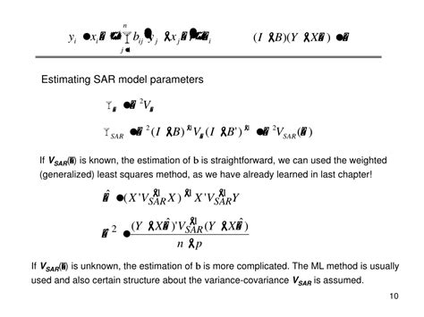 Ppt Spatial Autoregressive Models For Vegetation Distribution Analysis Powerpoint Presentation