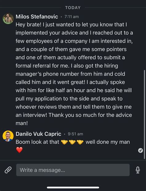 In Just 24 Hours Milos Stefanovic Landed An Interview By Cold Calling The Hiring Manager Its