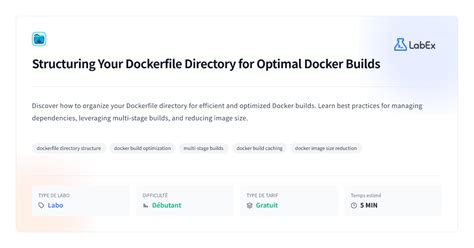 Structuration De Votre Répertoire Dockerfile Pour Des Builds Docker Optimaux Labex