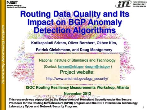 PPT Routing Data Quality And Its Impact On BGP Anomaly Detection Algorithms PowerPoint