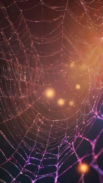 Abstract Background With Spider Web Dynamic Wave Of Particles Big Data 3d Rendering Premium Ai