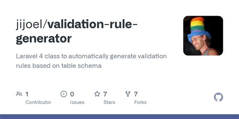 GitHub Jijoel Validation Rule Generator Laravel Class To Automatically Generate Validation