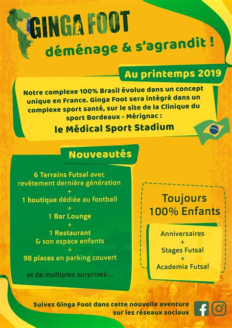 Ginga Foot Déménage Et Sagrandit Ginga Foot