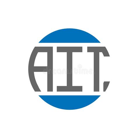 Ait Letter Logo Design On White Background Ait Creative Initials Circle Logo Concept Stock