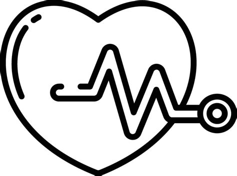 Heart Rate Outline Illustration 45276128 Vector Art At Vecteezy