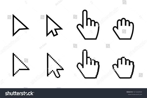 Arrow Web Cursors Digital Hand Pointers Stock Vector Royalty Free Shutterstock
