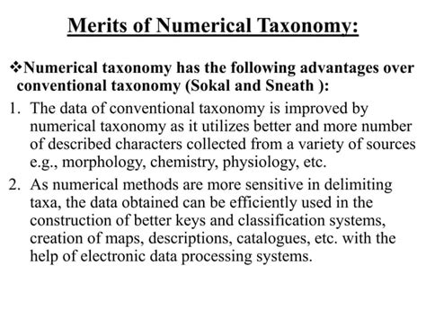 Numerical Taxonomyplant Taxonomy Pptx Biological Sciences Science