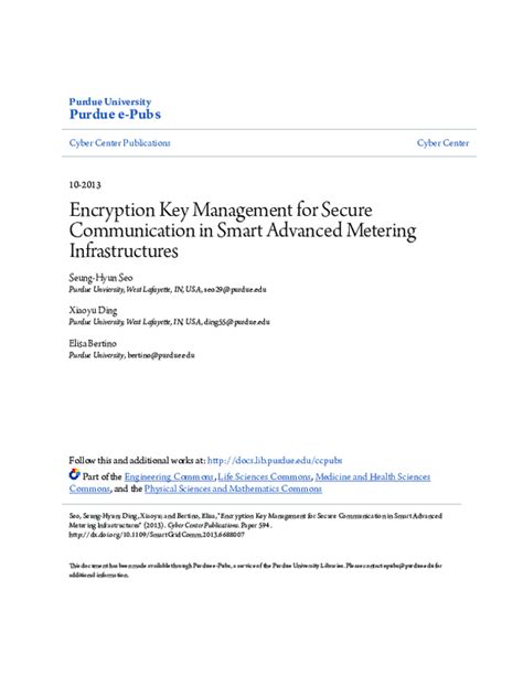Pdf Encryption Key Management For Secure Communication In Smart