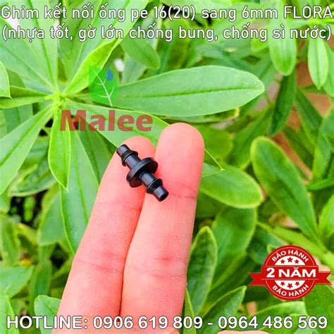 Khởi thủy 6ly 2 đầu gờ Malee nối ống 6mm phụ kiện tưới nhỏ giọt 16 20