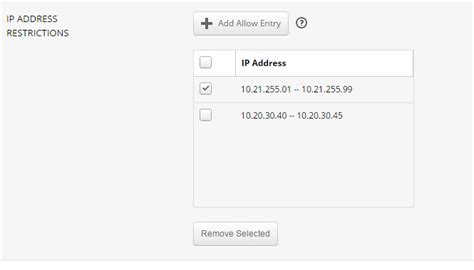 Administrative Console Manage Ip Address Restriction Support Center