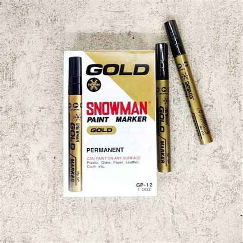 Jual Spidol Snowman Gold Permanen Shopee Indonesia