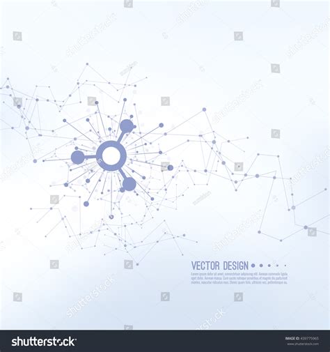 Array Dynamic Moving Particles Node Molecule Stock Vector Royalty Free