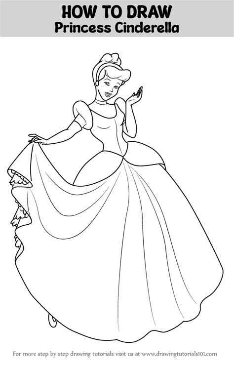 How To Draw Princess Cinderella Cinderella Step By Step