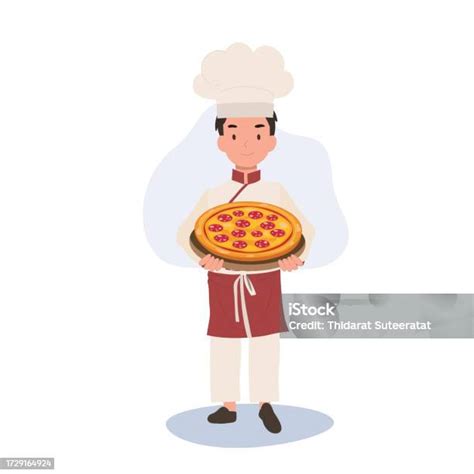 맛있는 수제 피자를 요리하는 젊은 요리사 피자를 제공하는 셰프 모자를 쓴 어린이 셰프 귀여운에 대한 스톡 벡터 아트 및 기타 이미지 귀여운 미식가 벡터 Istock