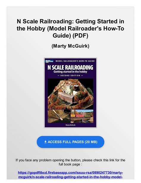 Pdf Free N Scale Railroading Getting Started In The Hobby Model Railroaders How To Guide By