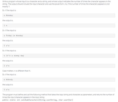 Solved Write A Program Whose Input Is A Character And A