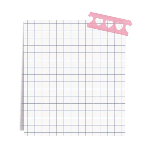 분홍색 투명 테이프 일러스트가 있는 모눈 종이 격자 종이 불렛 저널 사랑 Png 일러스트 및 Psd 이미지 무료 다운로드 Pngtree