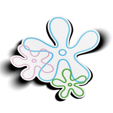 Spongebob Flower Blue Stickermeup