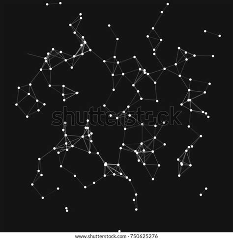 Vector Illustration Abstract Plexus Structure Forming Stock Vector Royalty Free 750625276