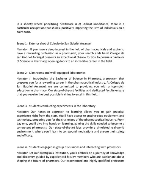 Promotional Video Script In A Society Where Prioritizing Healthcare