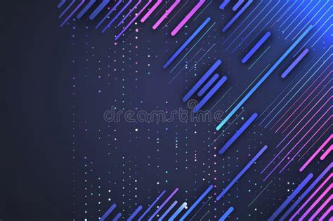 Innovative Dark Blue Abstract Technology Background Featuring Geometric Stripes And Shapes Stock